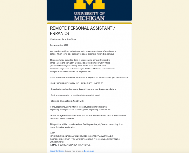 Earn $500 Weekly ( Remote Assistant Job Offer ) | safecomputing.umich.edu